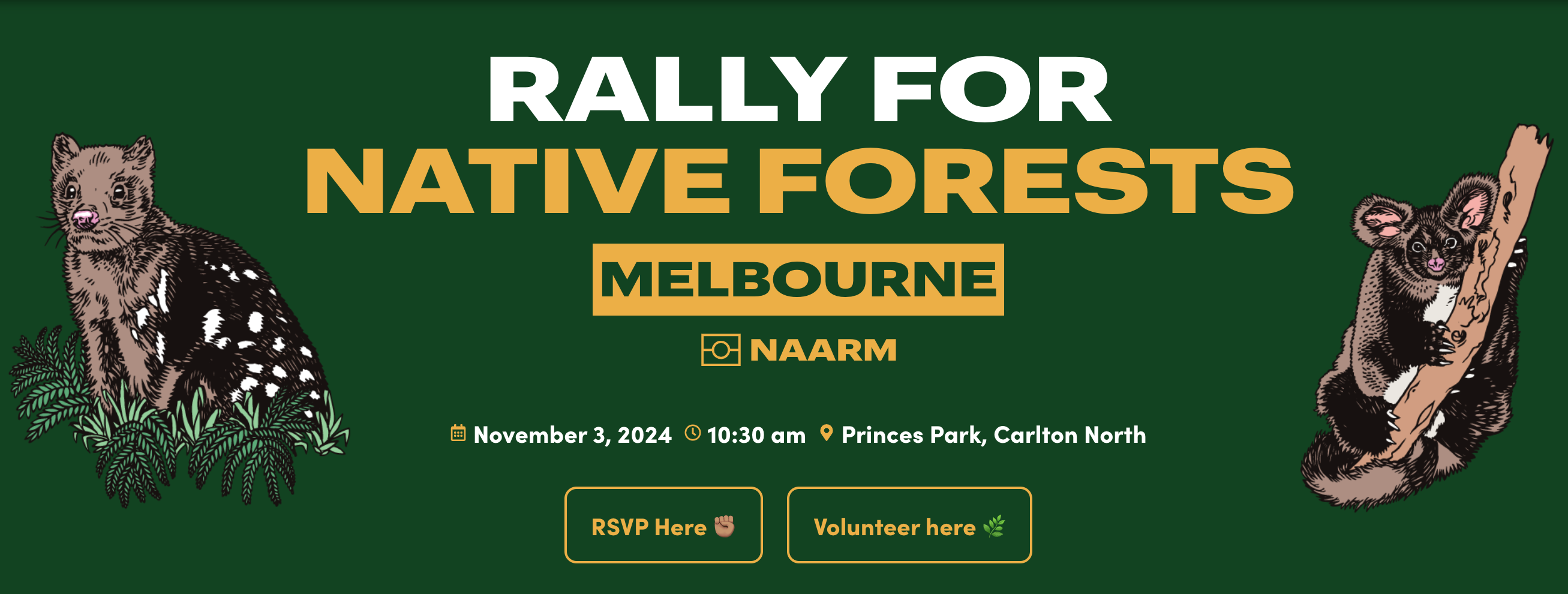 Rally for National Forests with Bob Brown Foundation - Victorian Forest Alliance
